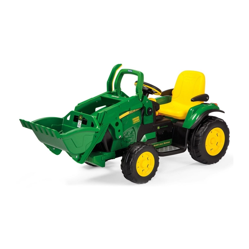 Peg Perego John Deere Ground Loader Childrens Ride On Digger-Green