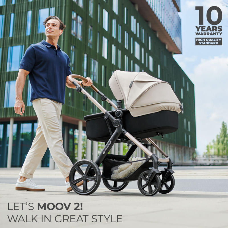 Kinderkraft Moov 2 Air 3in1 Travel System With Mink Pro Car Seat - Sand ...